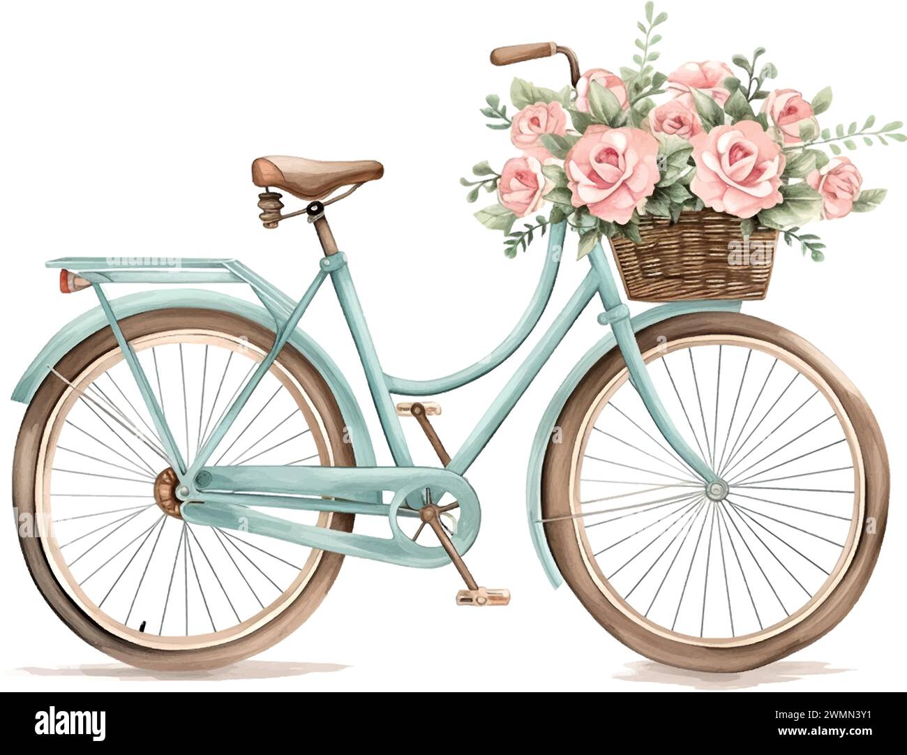 beautiful elegant minimal design of bicycle for women with pastel ...