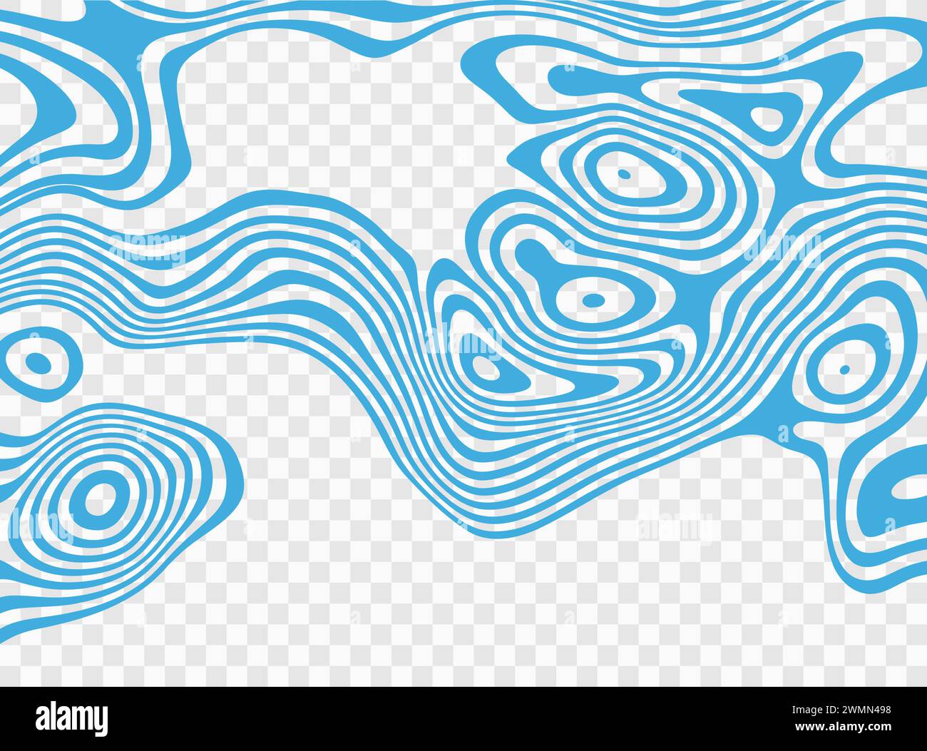 Abstract wave background,blue wavy stripes or lines design. Optical art ...