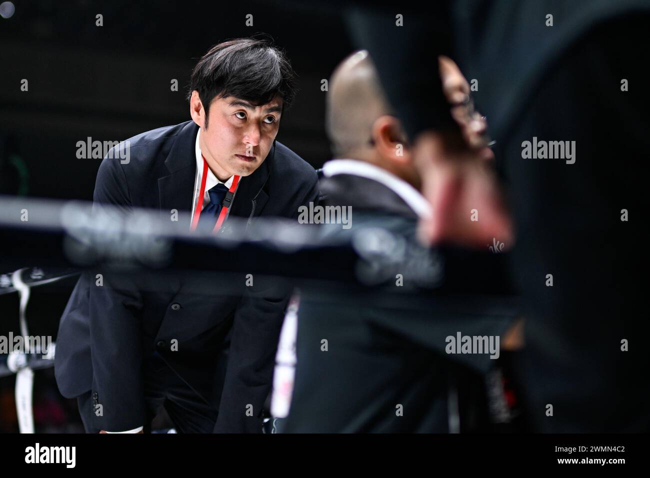 Boxing inspector Hiroshi Yamamoto is seen vacant WBO super flyweight ...