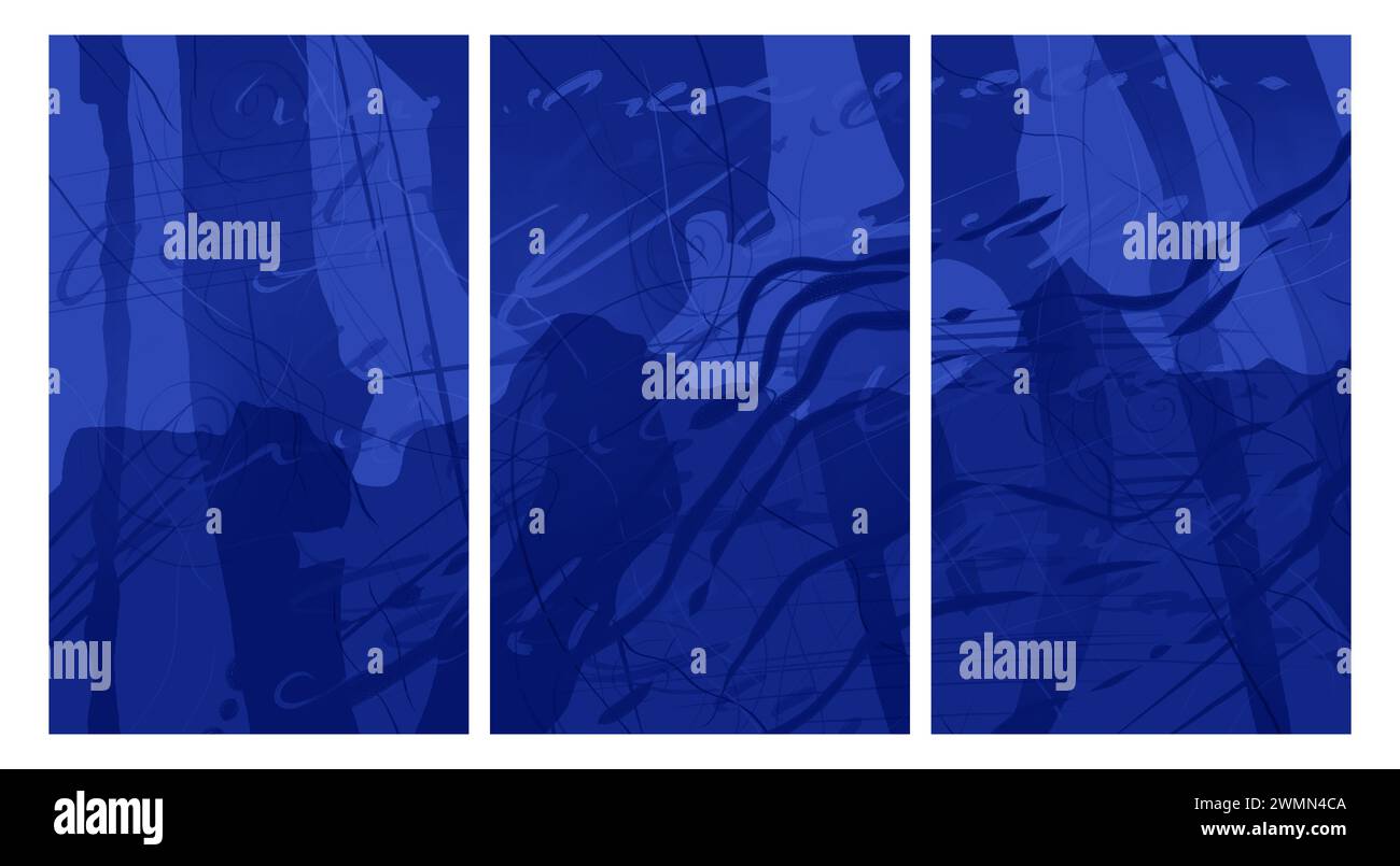 Modern interior triptych Stock Photo - Alamy