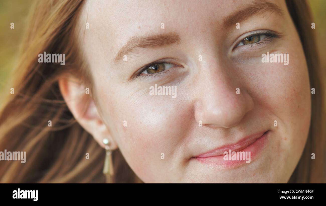 The face of a young 17-year-old girl. Close-up Stock Photo - Alamy