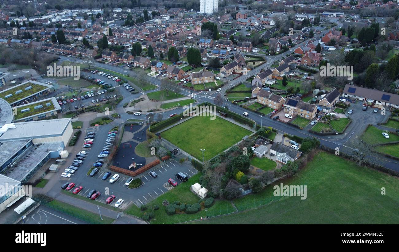 Telford in Shropshire during the winter of 2024, including a playground ...