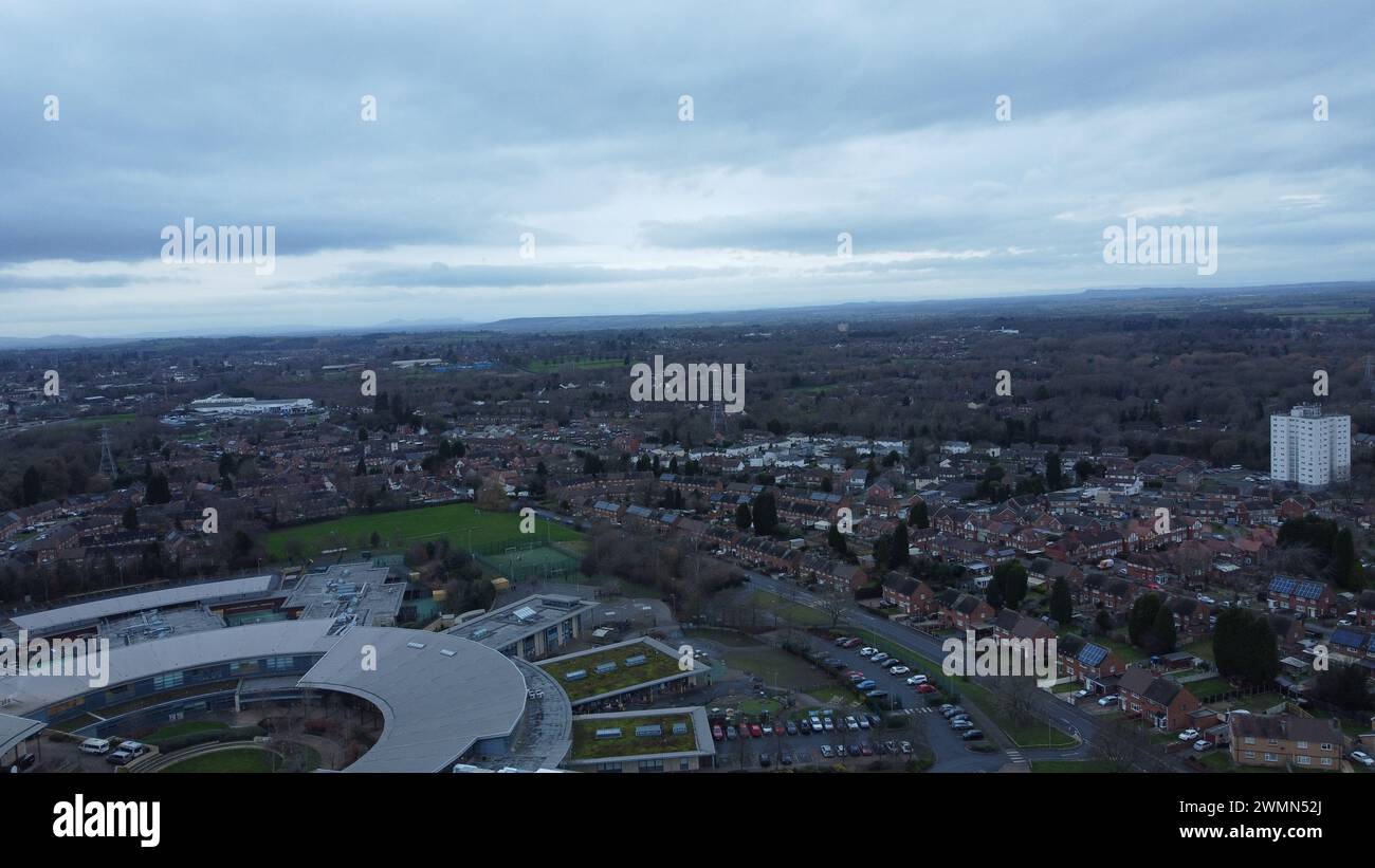 Telford in Shropshire during the winter of 2024, including a playground ...