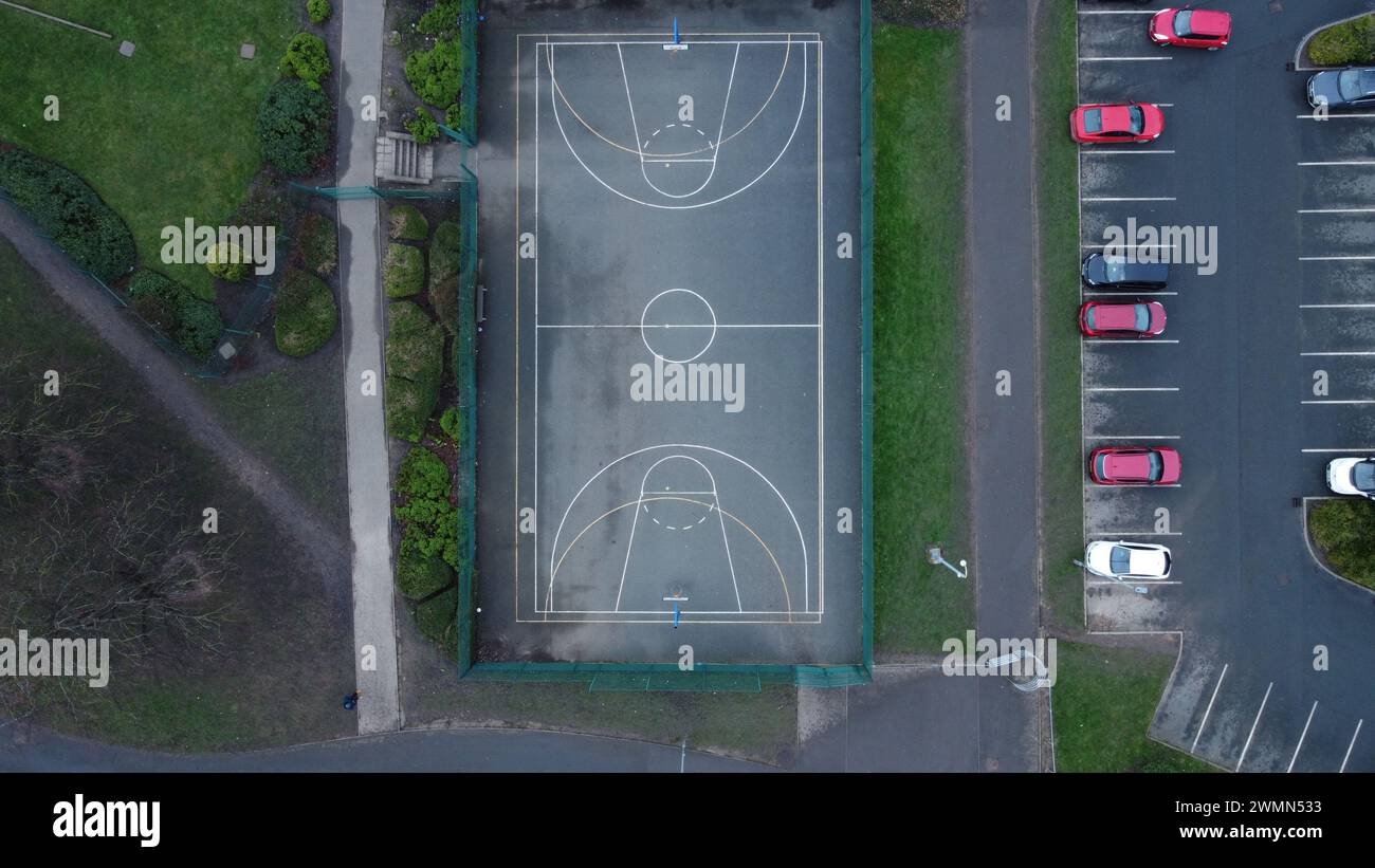 Telford in Shropshire during the winter of 2024, including a playground ...