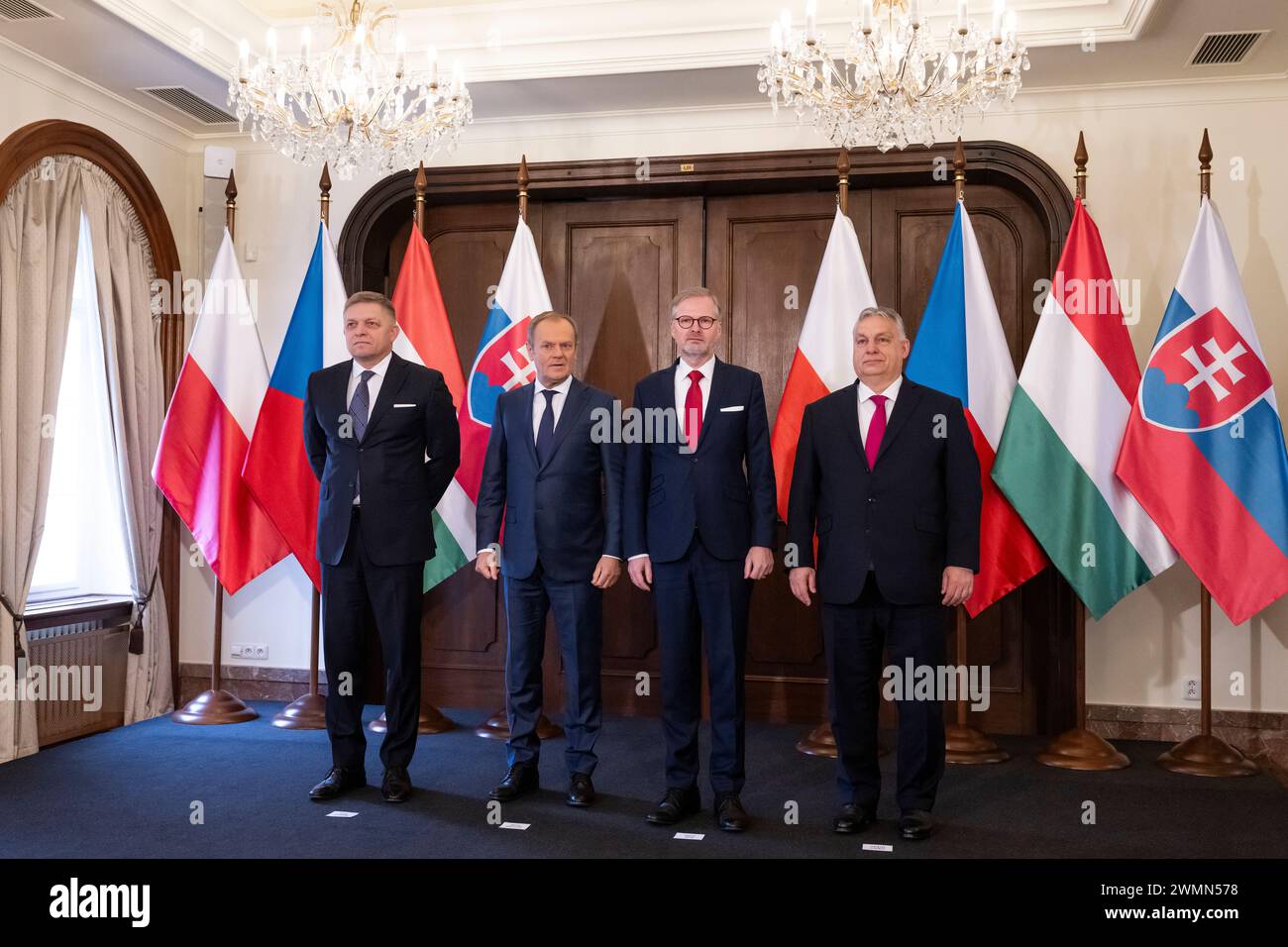 Prague, Czech Republic. 27th Feb, 2024. Czech Prime Minister Petr Fiala ...