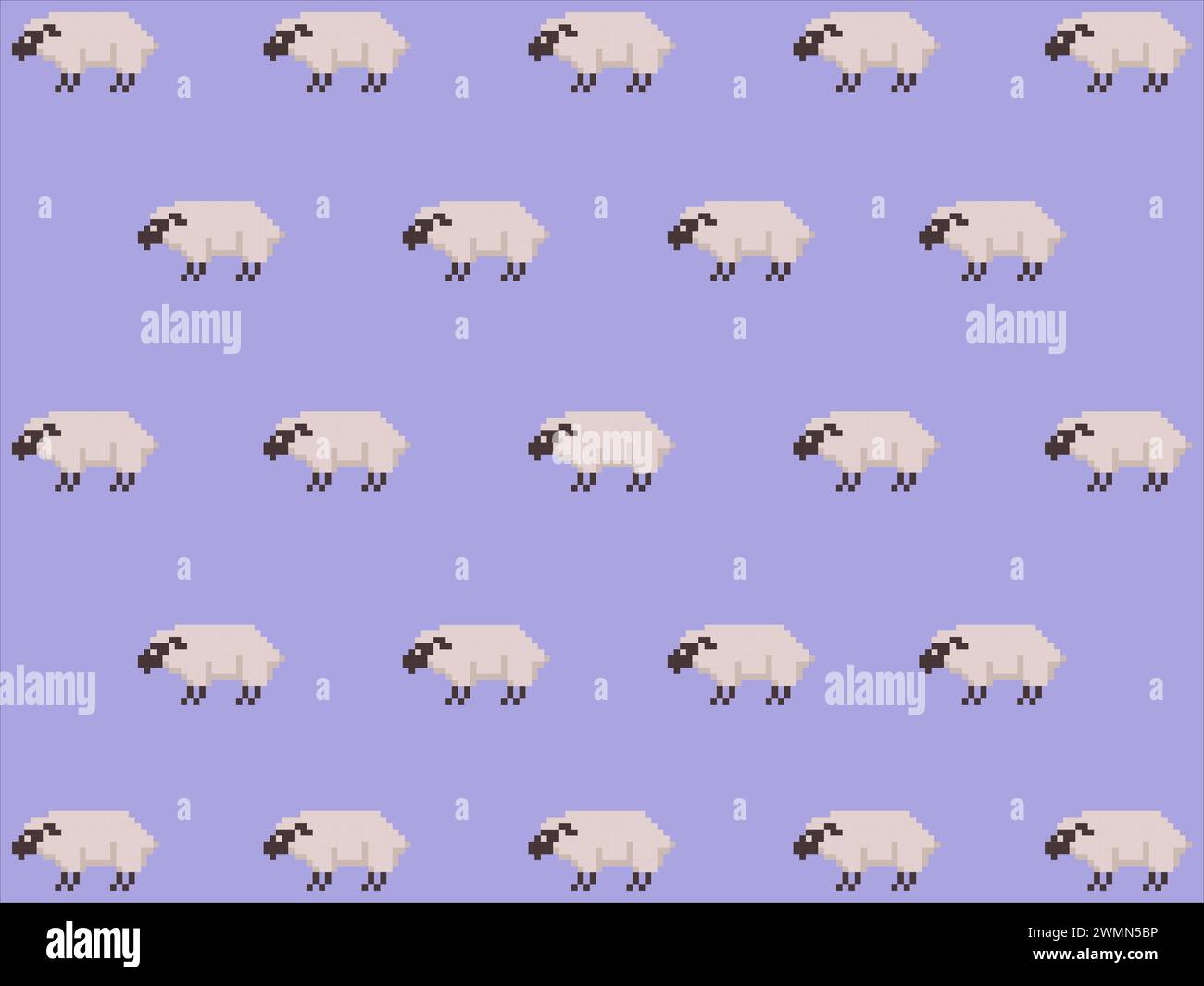 Pixel art sheep hi-res stock photography and images - Alamy