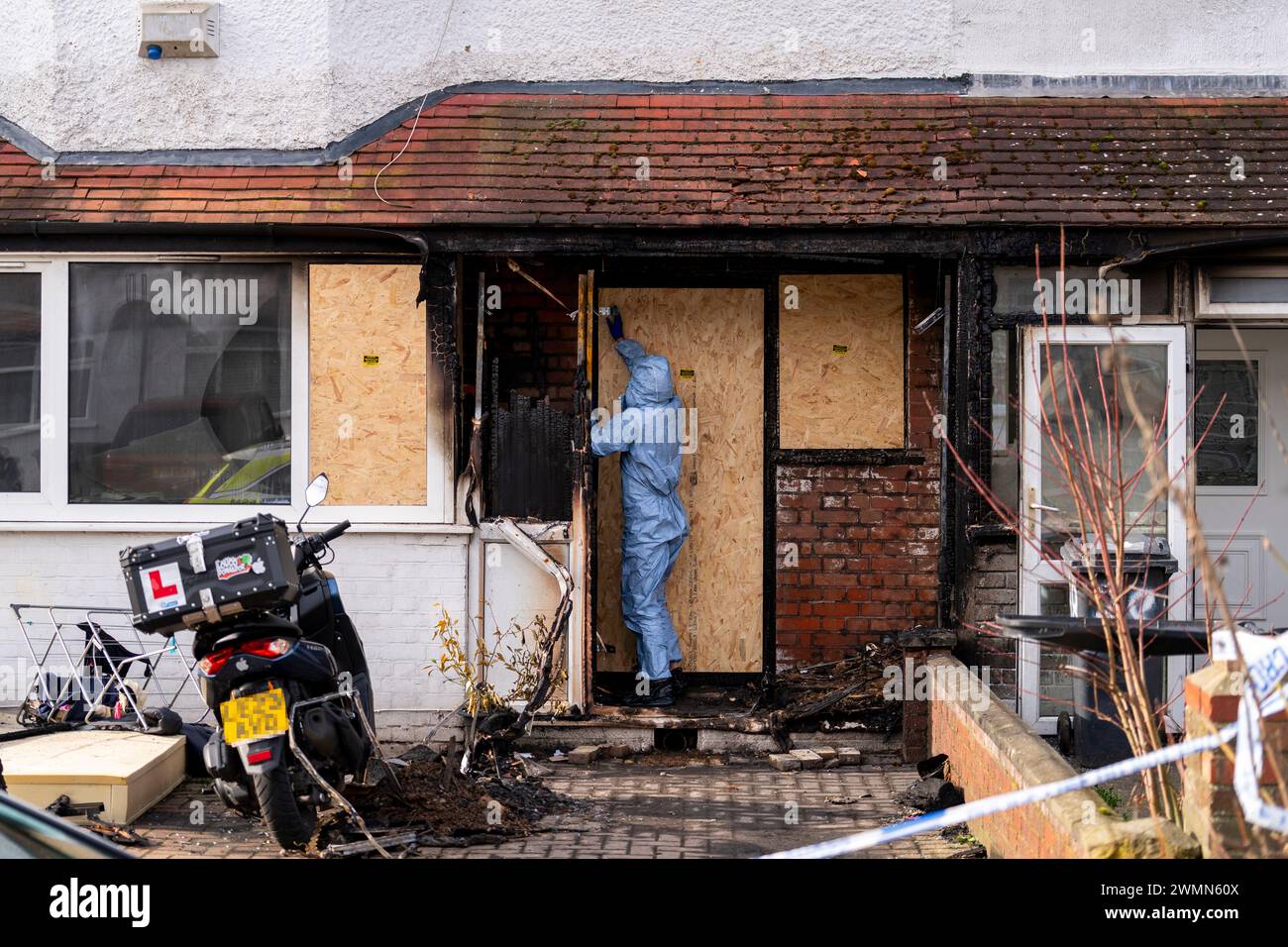 NUMBER PLATE PIXELATED BY PA PICTURE DESK A forensic officer at the ...