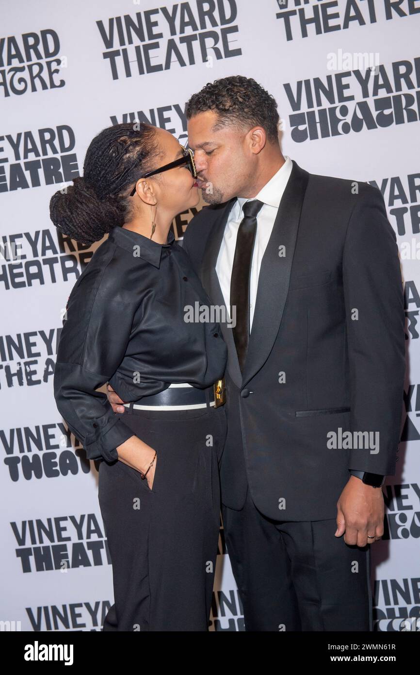New York, United States. 26th Feb, 2024. Crystal Dickinson and Brandon ...