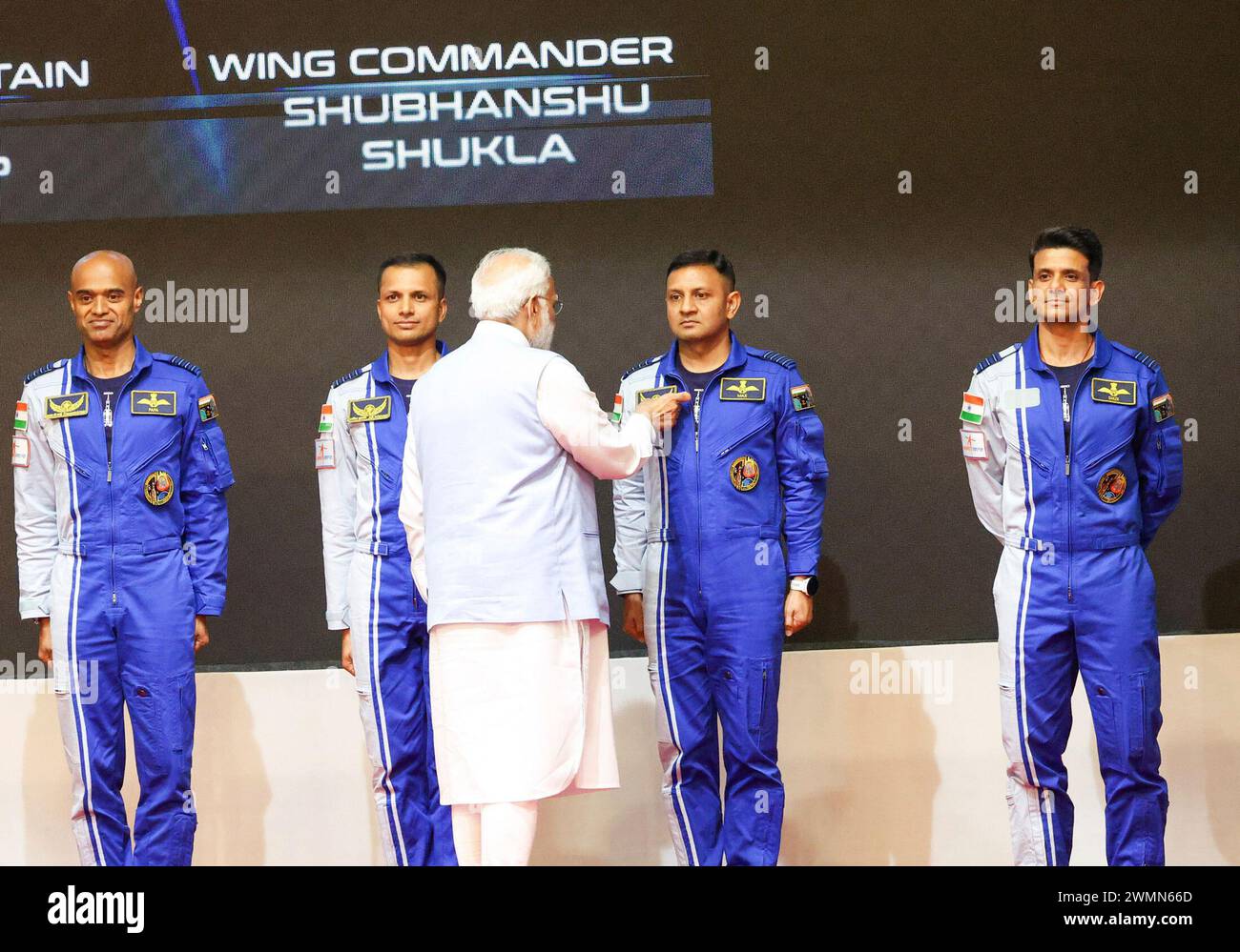 This photograph released by Indian Press Information Bureau shows ...