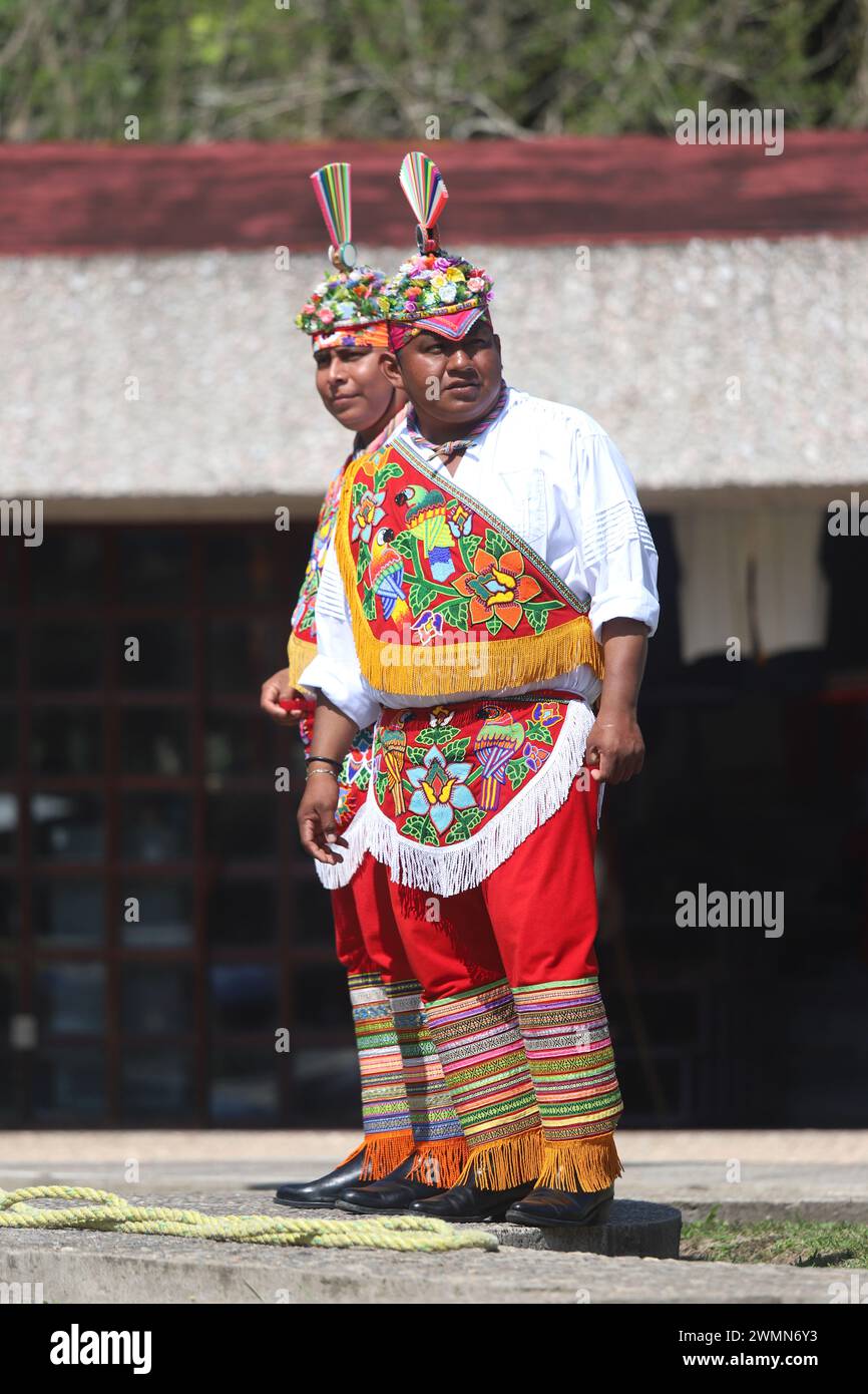 El Tajin,Pre-Hispanic City, MEXICO - FEB 02, 2024. Voladores de ...