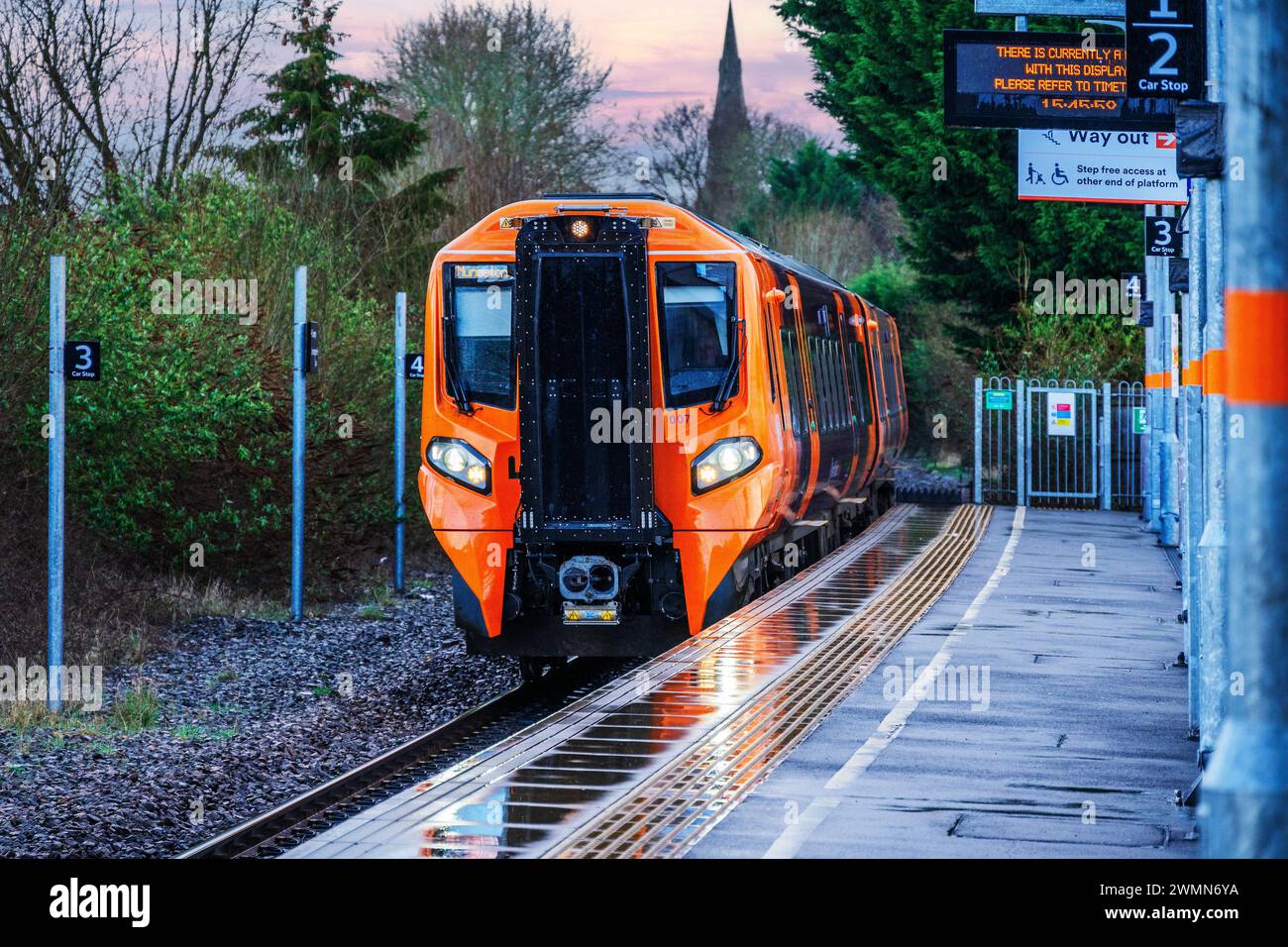 diesel powered railway station kenilworth warwickshire england uk Stock ...