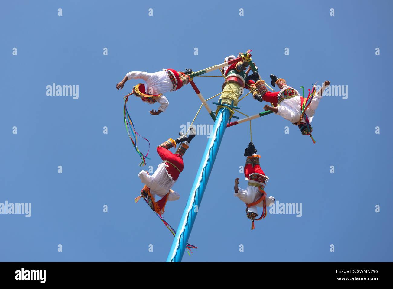 El Tajin,Pre-Hispanic City, MEXICO - FEB 02, 2024. Voladores de ...