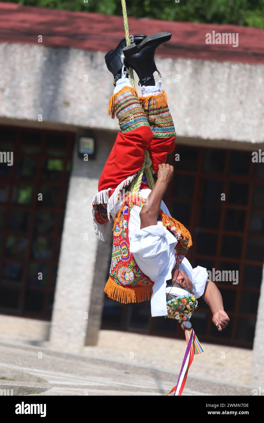 El Tajin,Pre-Hispanic City, MEXICO - FEB 02, 2024. Voladores de ...