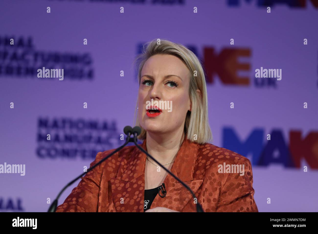 London, United Kingdom. 27th Feb, 2024. Steph McGovern addresses the ...