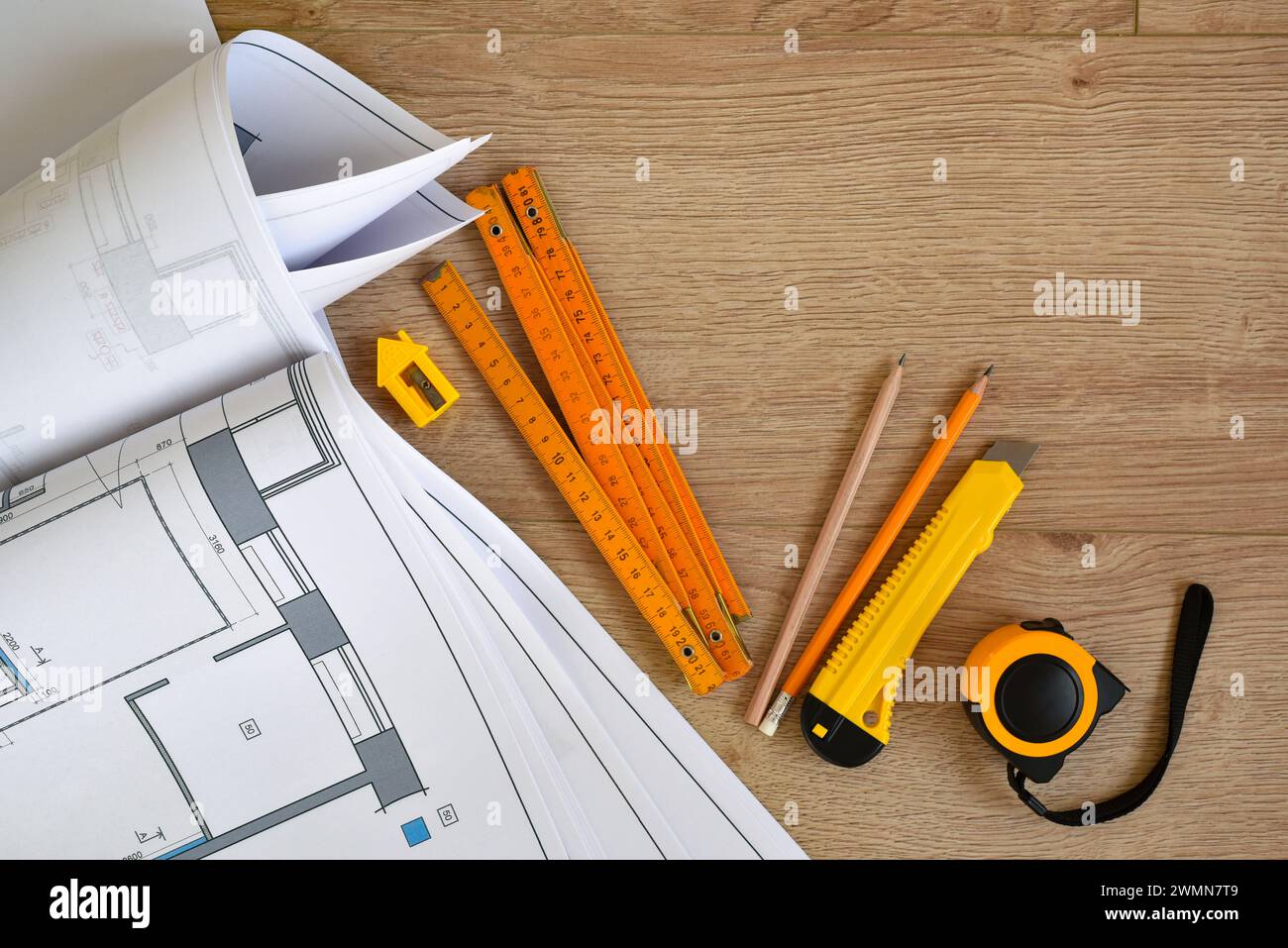 Floor plan drawings colour hi-res stock photography and images - Alamy