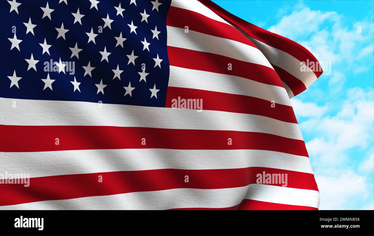 American flag waving slow motion hi-res stock photography and images ...
