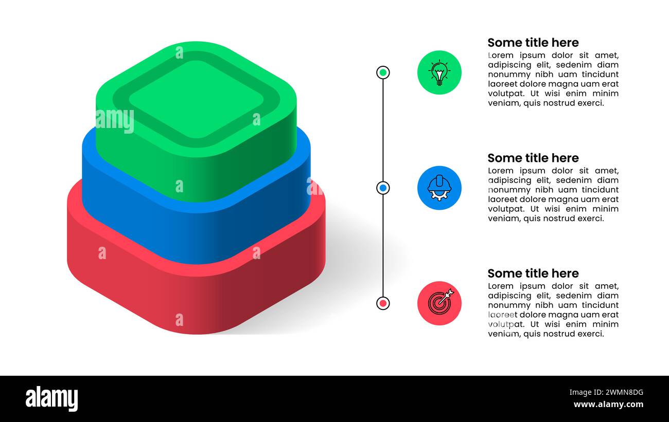 Infographic template with icons and 3 options or steps. Pyramid. Can be ...