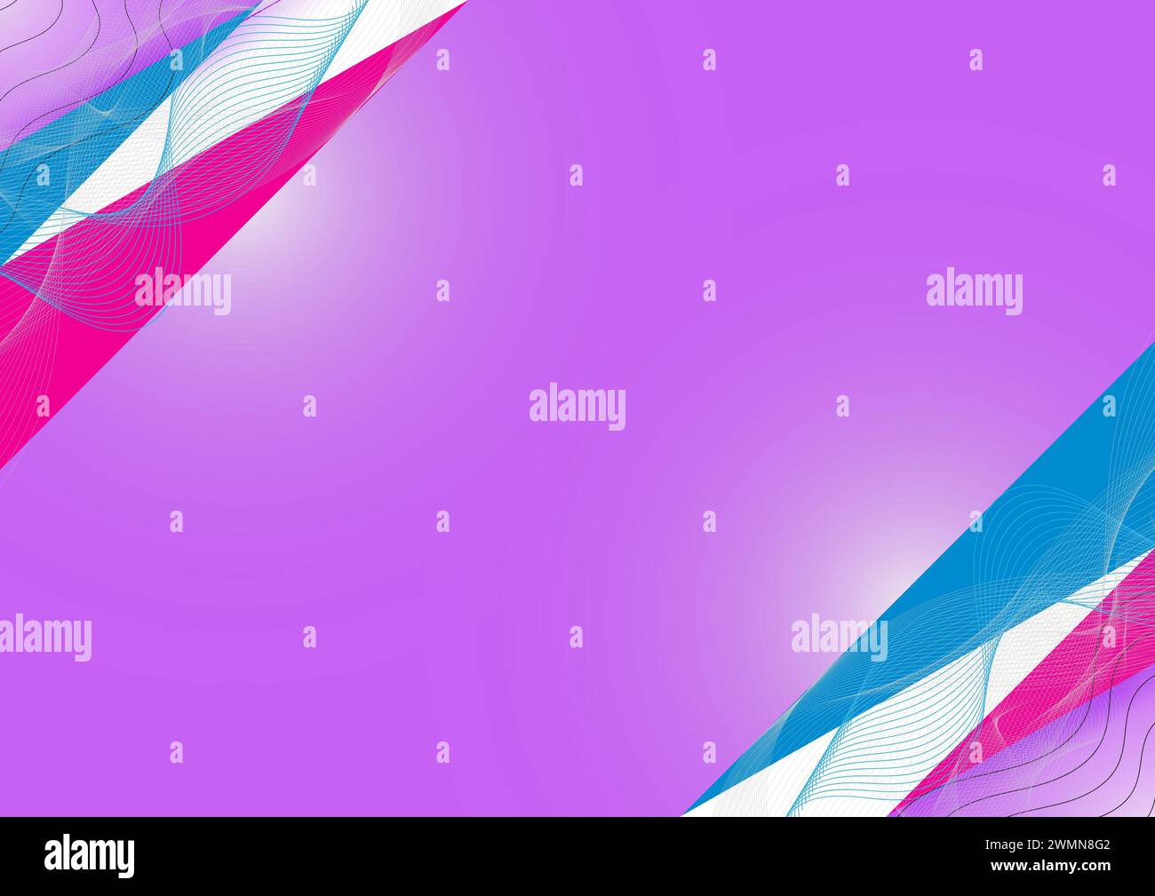 Abstract lilac background with shapes on the corners. Triangles of ...