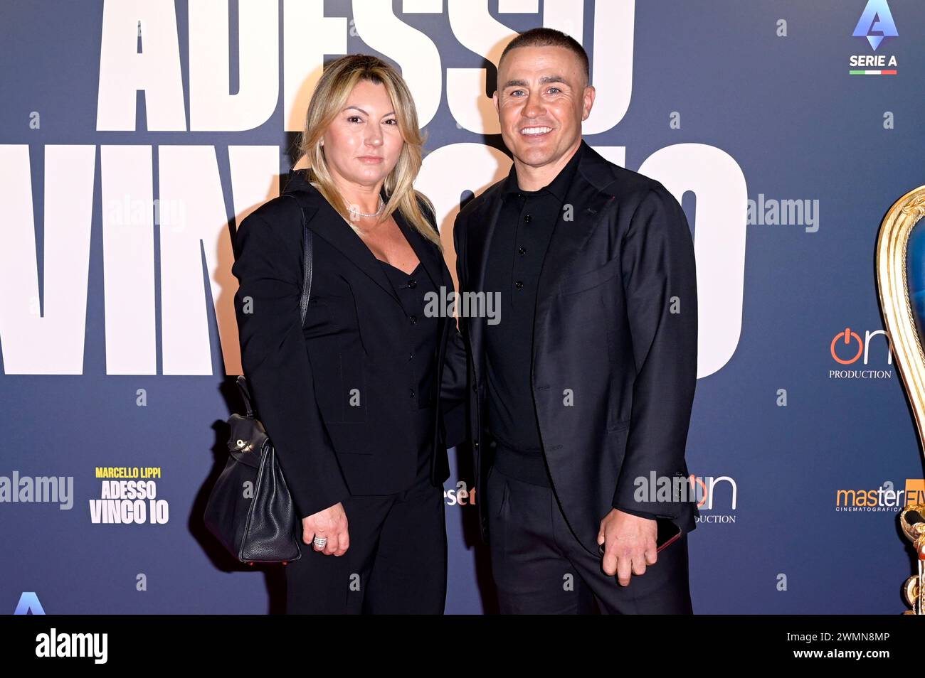 Fabio Cannavaro mit Ehefrau Daniela Arenoso Cannavaro bei der Premiere ...