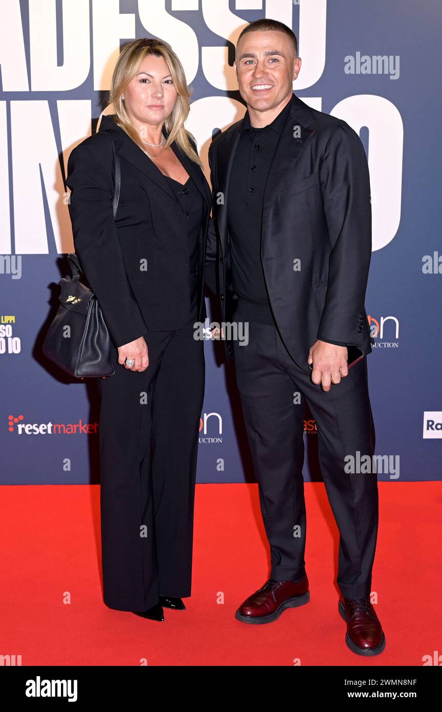 Fabio Cannavaro mit Ehefrau Daniela Arenoso Cannavaro bei der Premiere ...