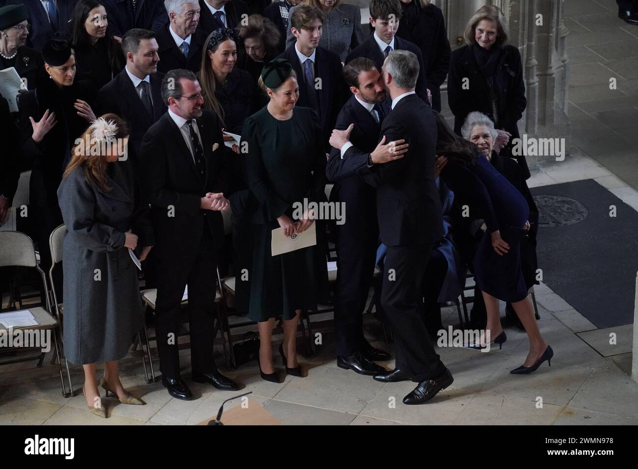 King Felipe of Spain greets Prince Philippos of Greece at a ...