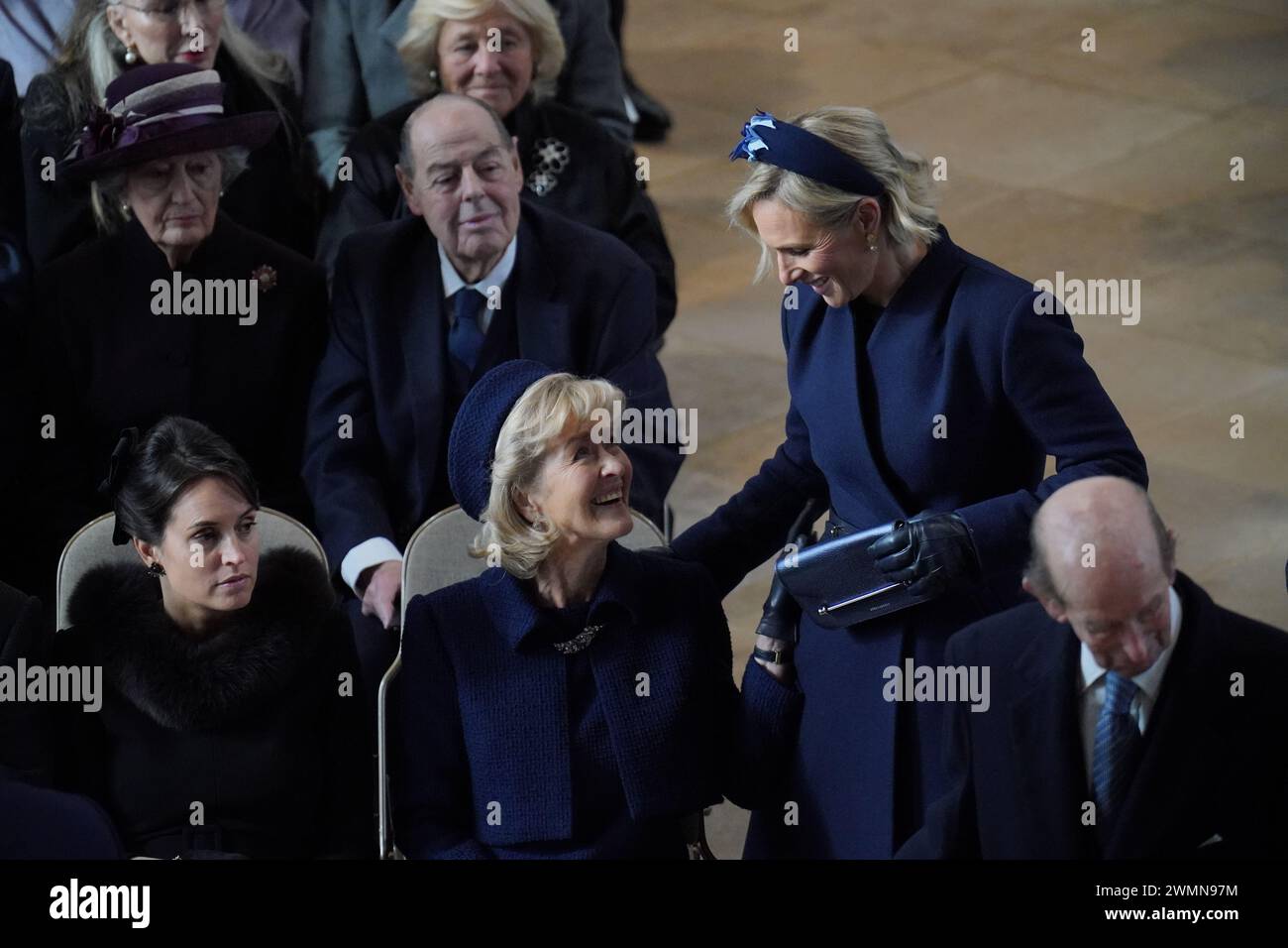 Penelope Knatchbull, Countess Mountbatten of Burma (centre) and Zara ...