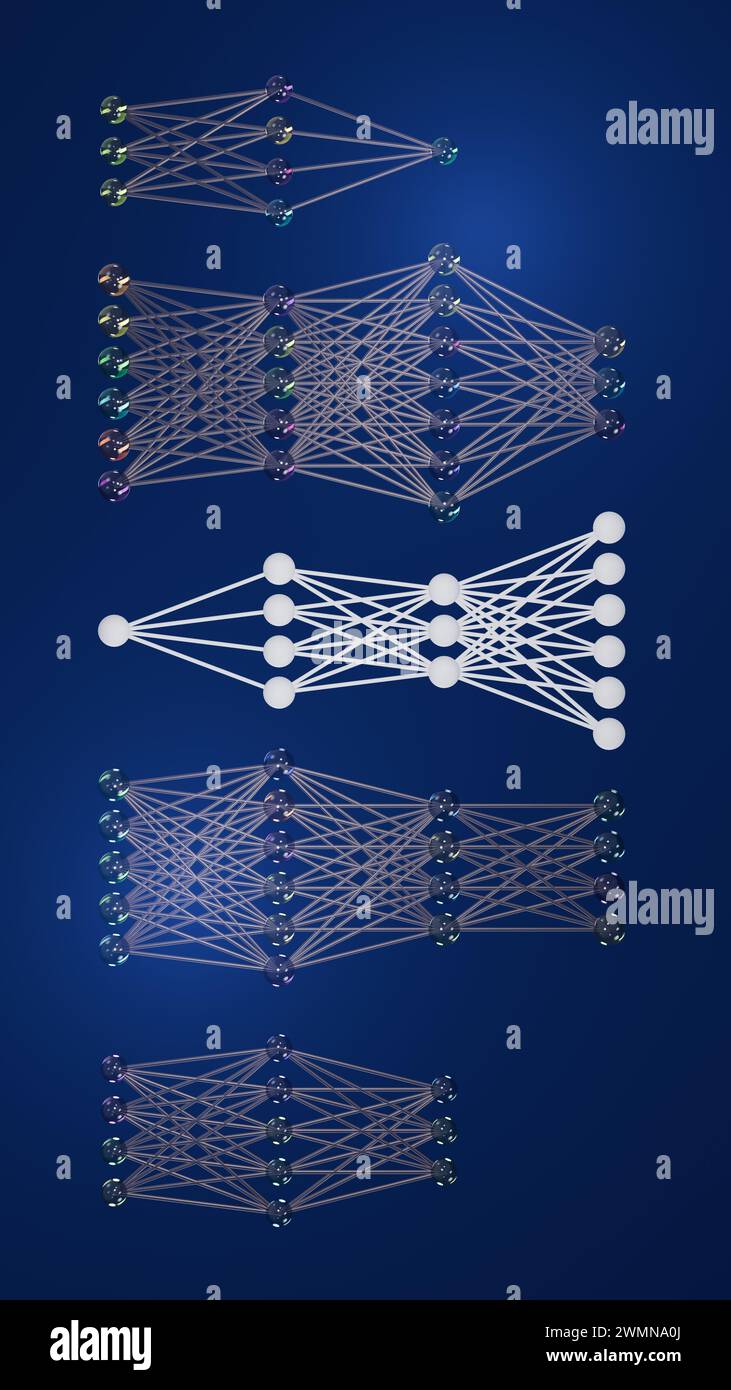 Understanding Neural Network Connectivity: 3D Rendering Stock Photo - Alamy