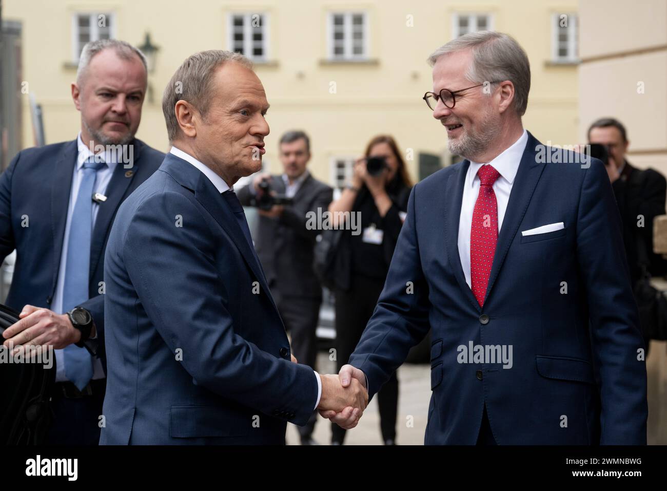Prague, Czech Republic. 27th Feb, 2024. Czech Prime Minister Petr Fiala ...