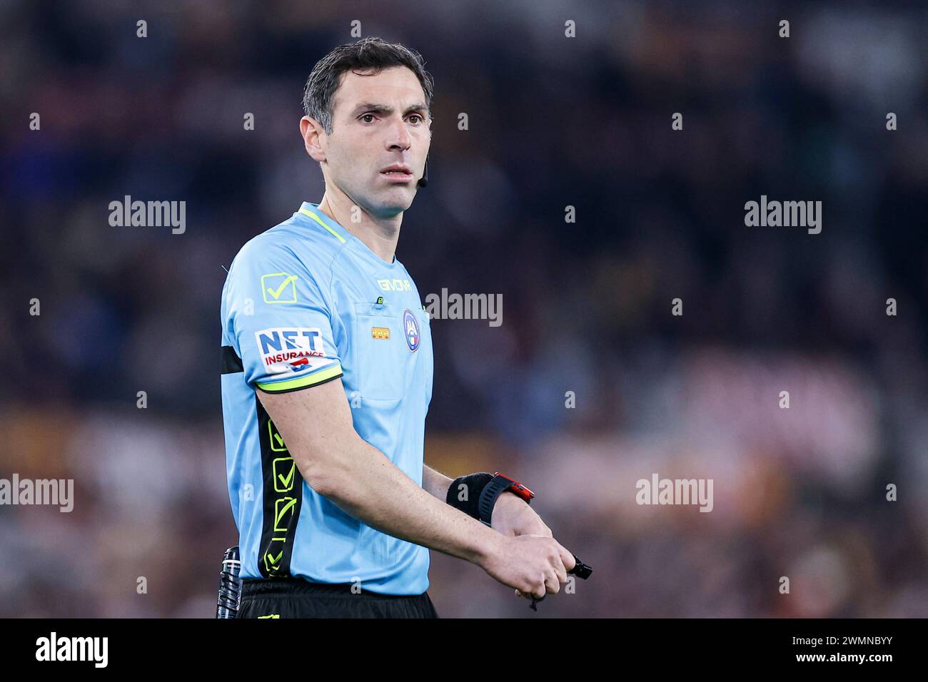 Italian referee Juan Luca Sacchi looks during the Serie A football ...