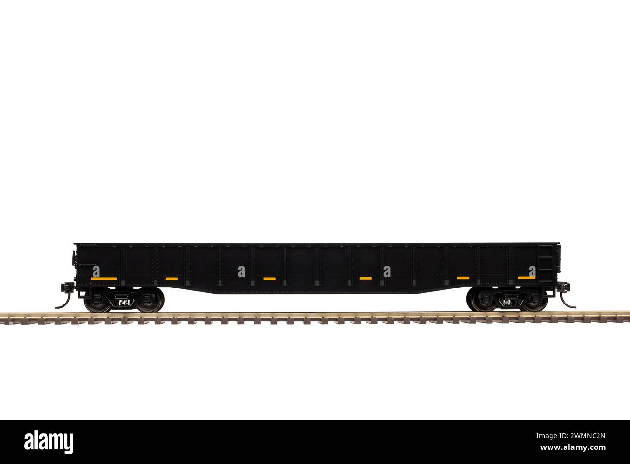 A railroad gondola car with cover on track Stock Photo - Alamy