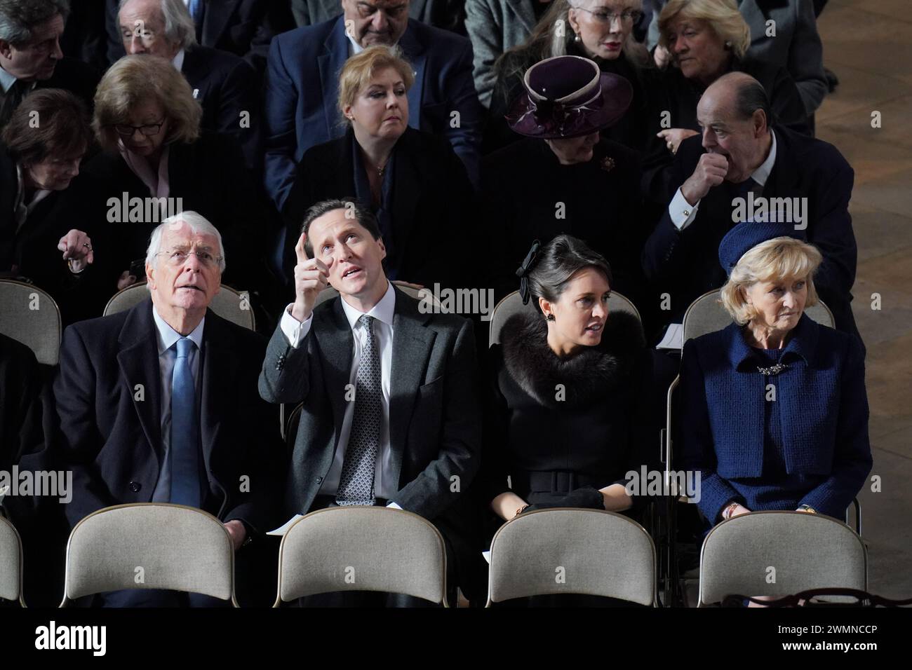 (left to right) former prime minister John Major, Thomas Hooper, Lady ...