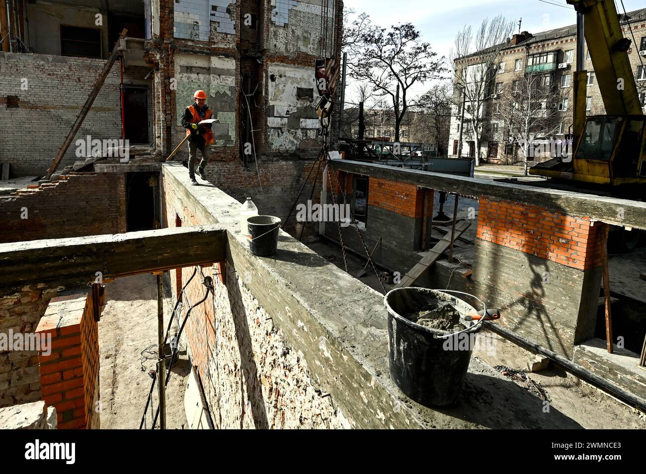 Non Exclusive: ZAPORIZHZHIA, UKRAINE - FEBRUARY 26, 2024 - A ...
