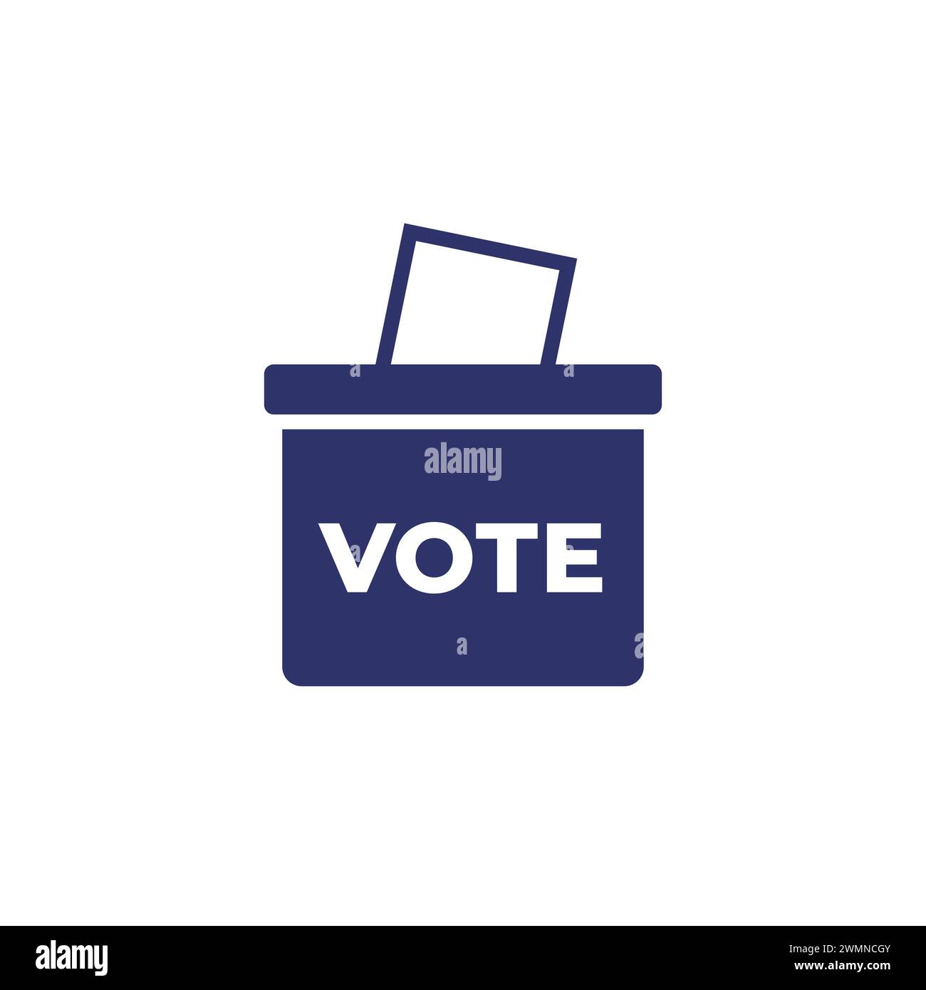 voting ballot box icon on white Stock Vector Image & Art - Alamy
