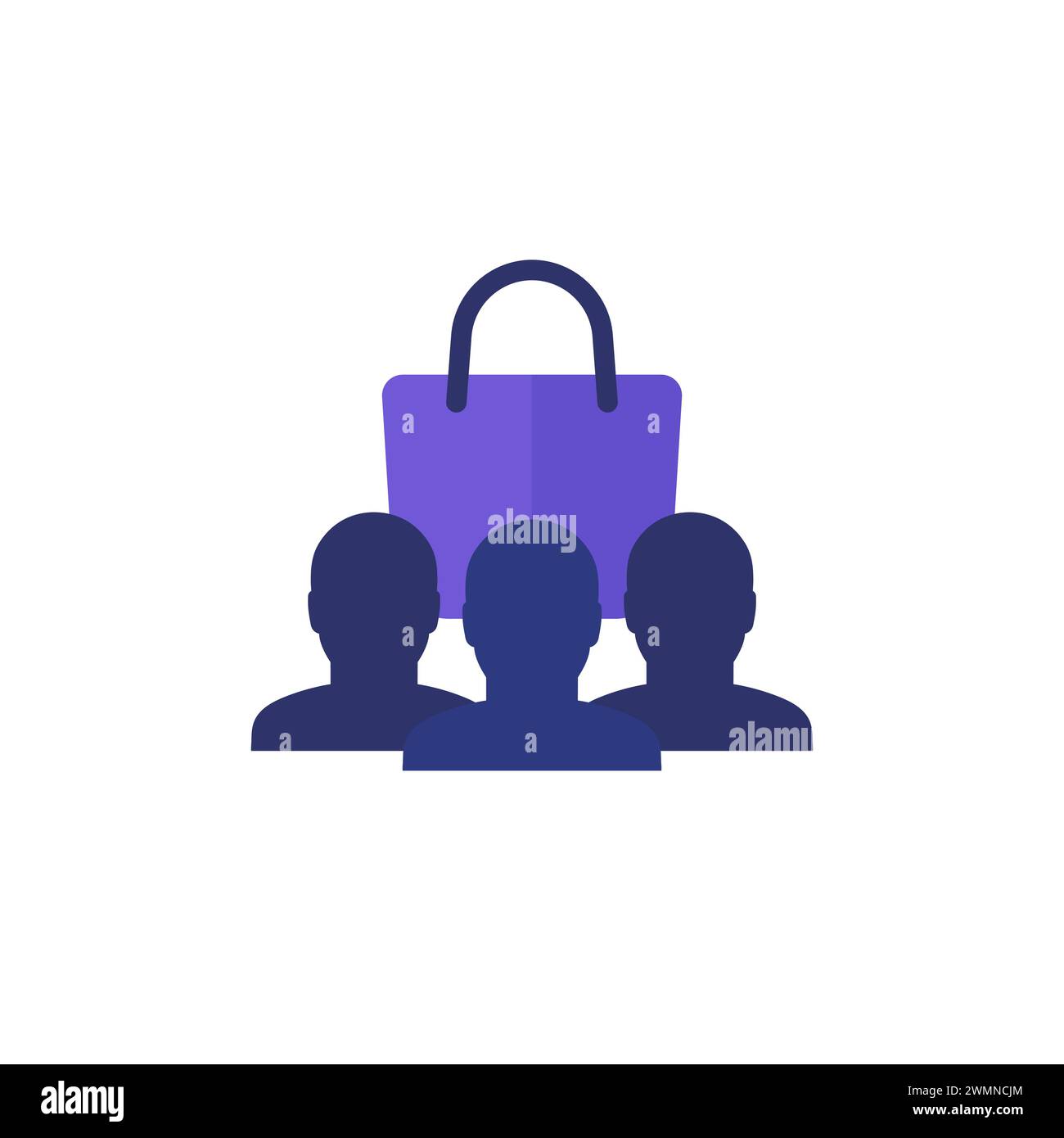 customers icon on white, vector Stock Vector Image & Art - Alamy