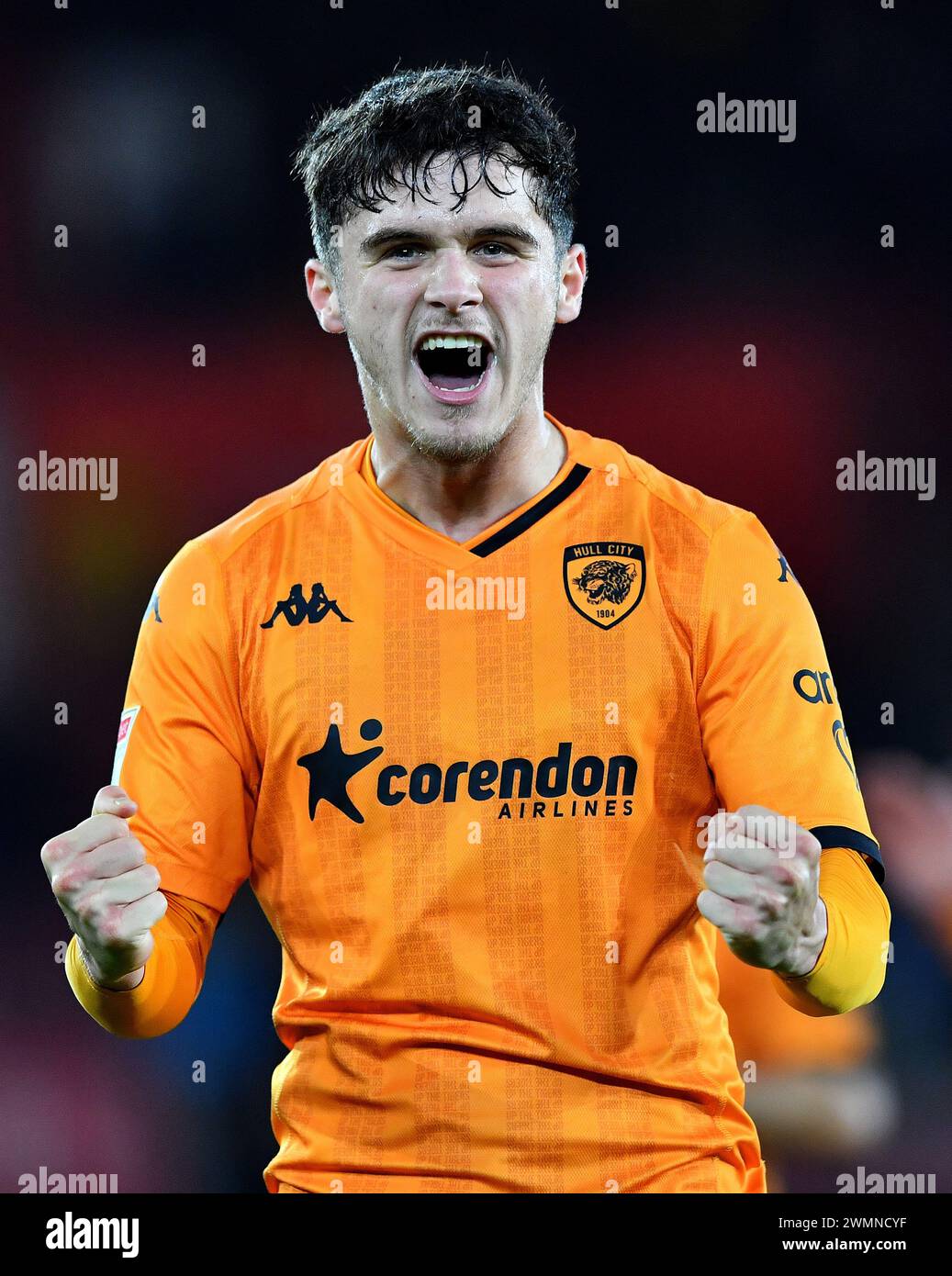 Ryan Giles of Hull City celebrates at full time - Southampton v Hull ...