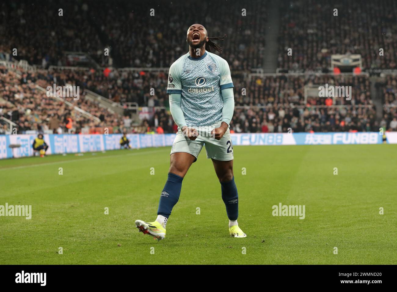 Antoine Semenyo of Bournemouth Celebrates scoring 1-2 - Newcastle ...