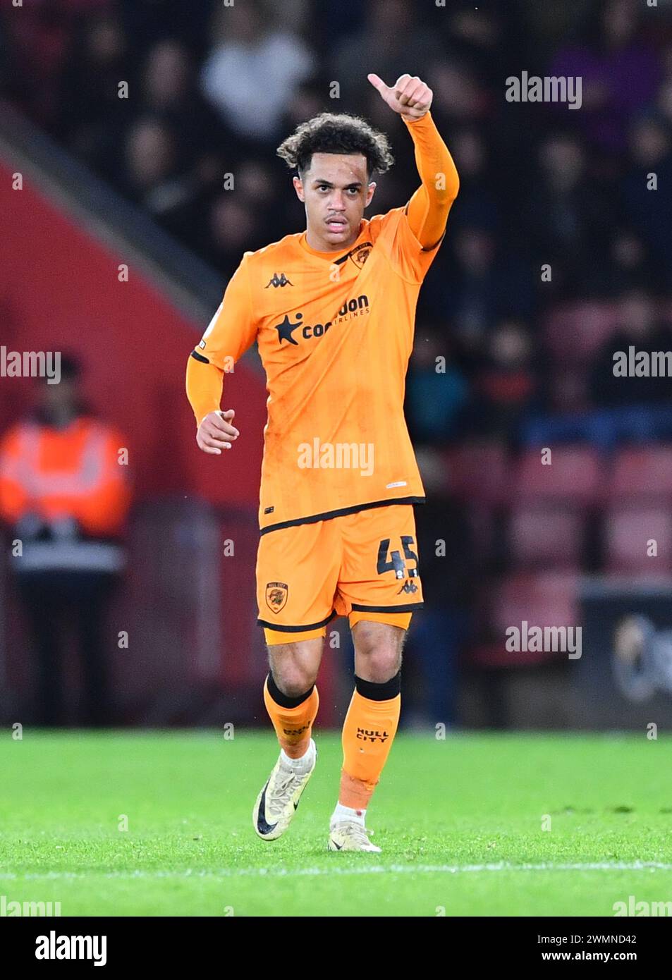 Fabio Carvalho of Hull City celebrates scoring his teams second goal ...