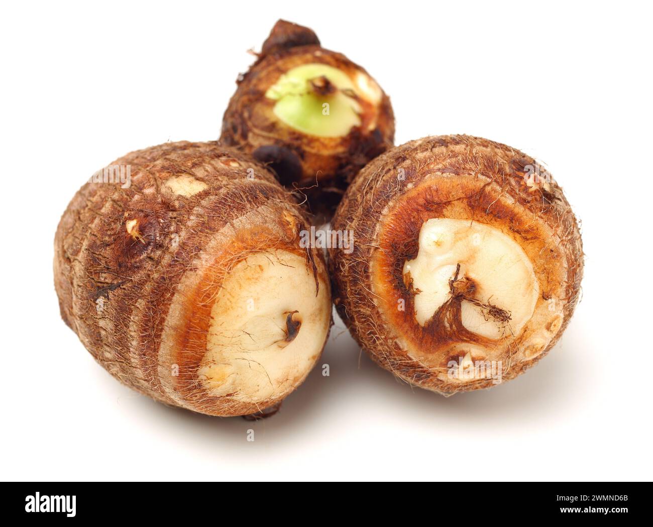 Taro on white background Stock Photo - Alamy