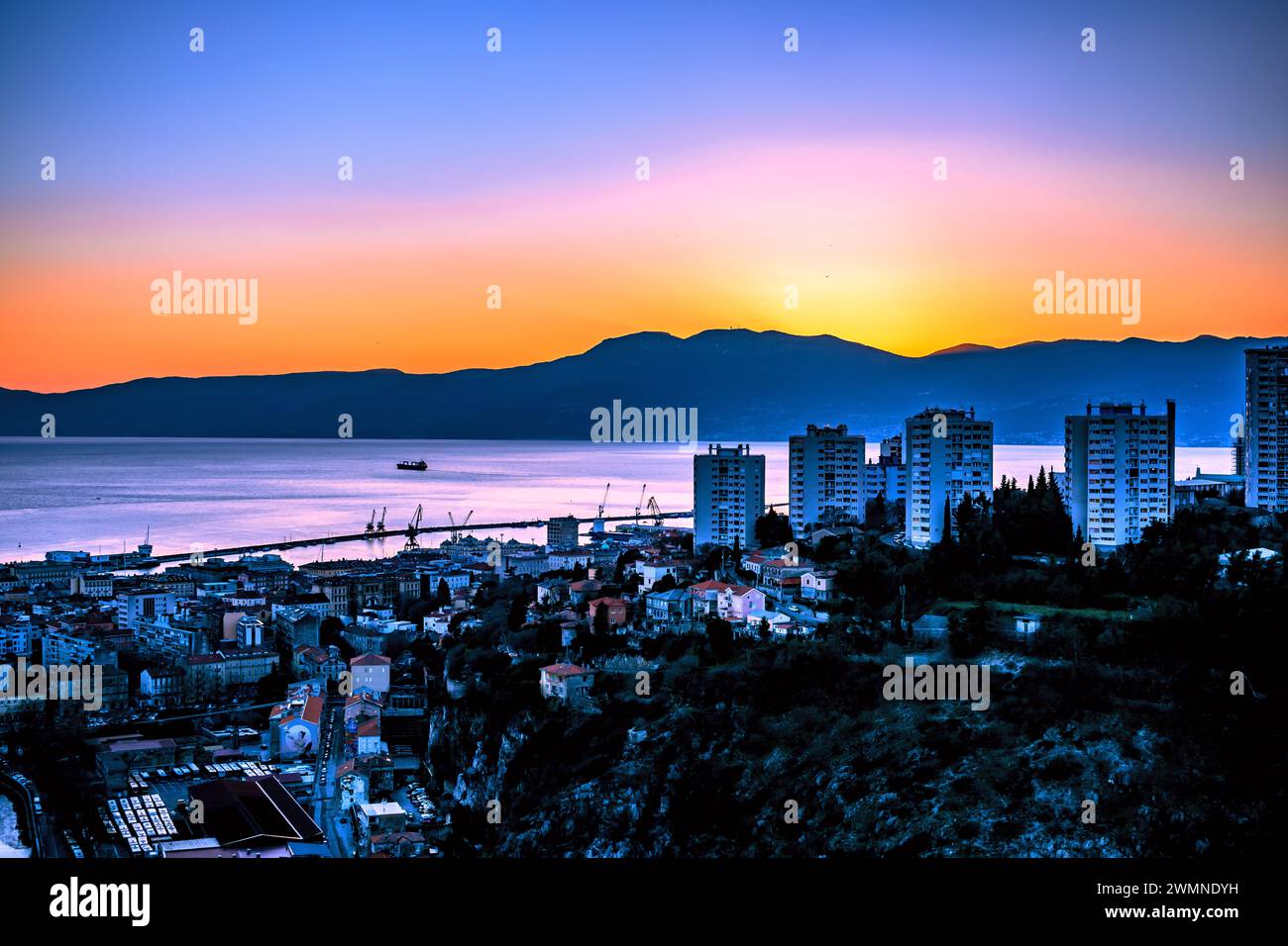 Croatia - View From Castle Trsat Rijeka Stock Photo - Alamy