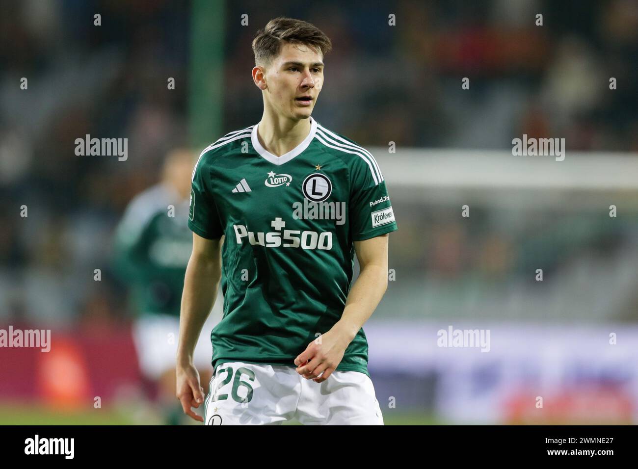 Kielce, Poland. 25th Feb, 2024. Filip Rejczyk of Legia seen during ...