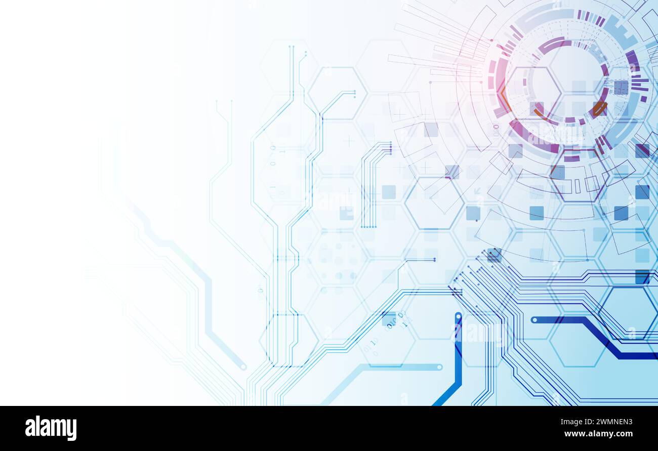 CPU concept. Circuit board. Technology abstract background. Hand drawn vector Stock Vector Image ...