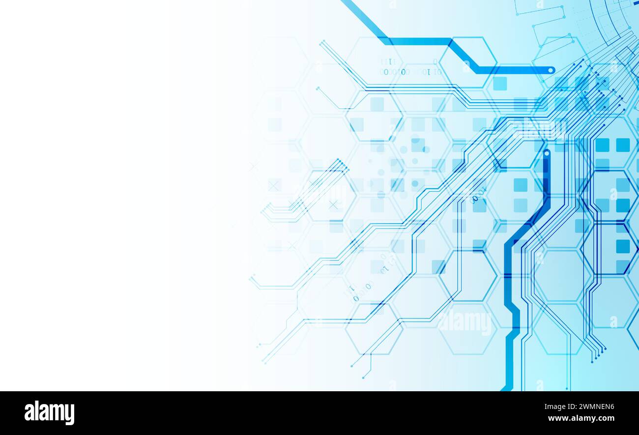 CPU concept. Circuit board. Technology abstract background. Hand drawn ...