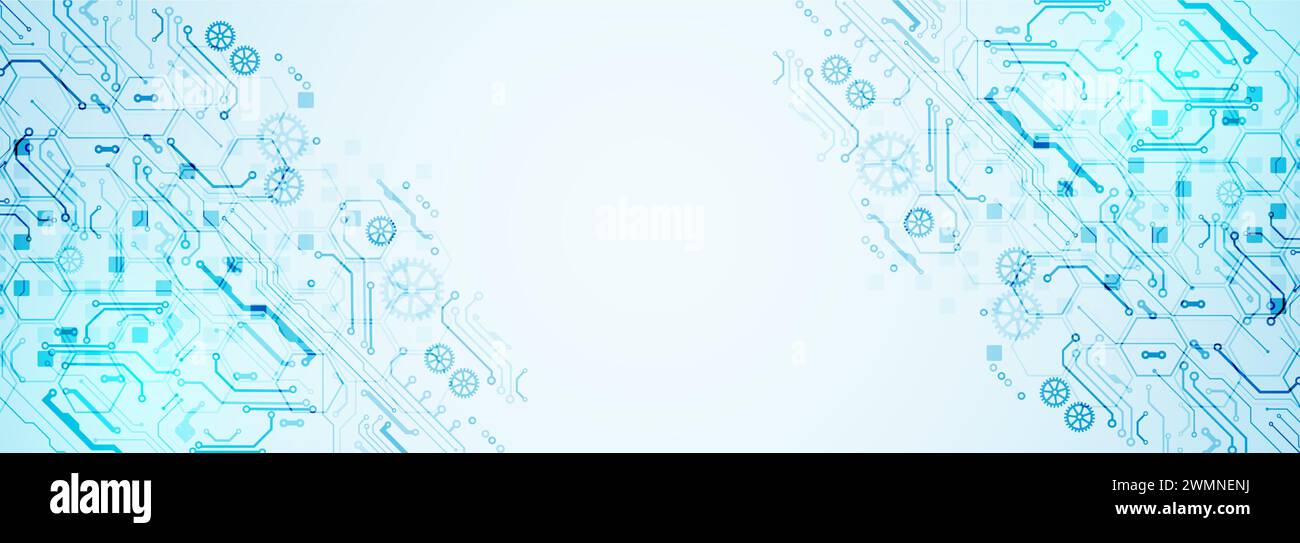 CPU concept. Circuit board. Technology abstract background. Hand drawn ...