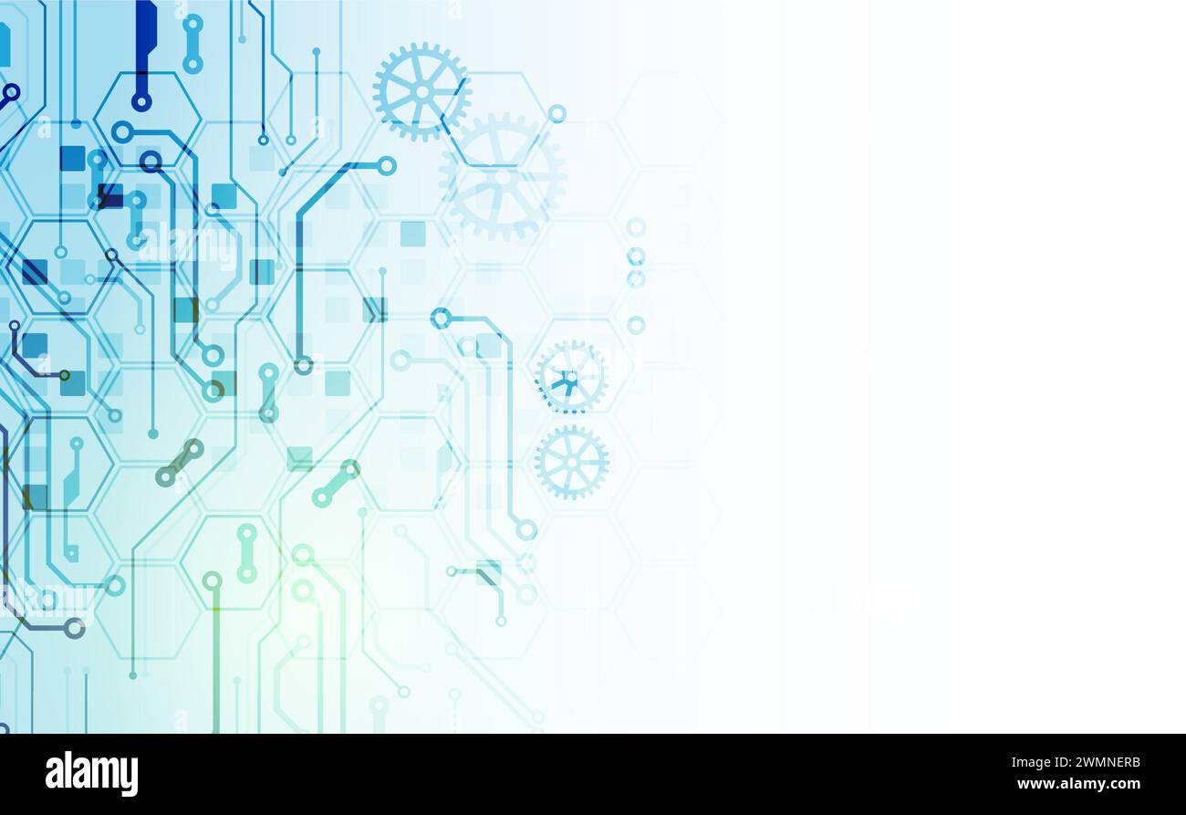 CPU concept. Circuit board. Technology abstract background. Hand drawn ...