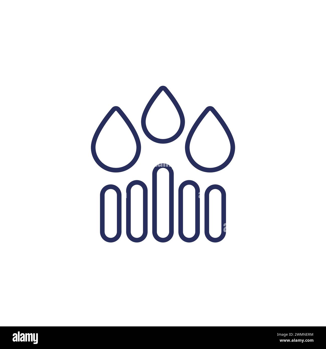 Rainfall graph icon, line vector Stock Vector Image & Art - Alamy