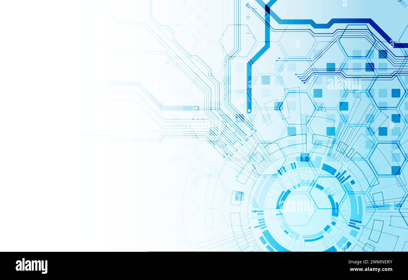 CPU concept. Circuit board. Technology abstract background. Hand drawn ...