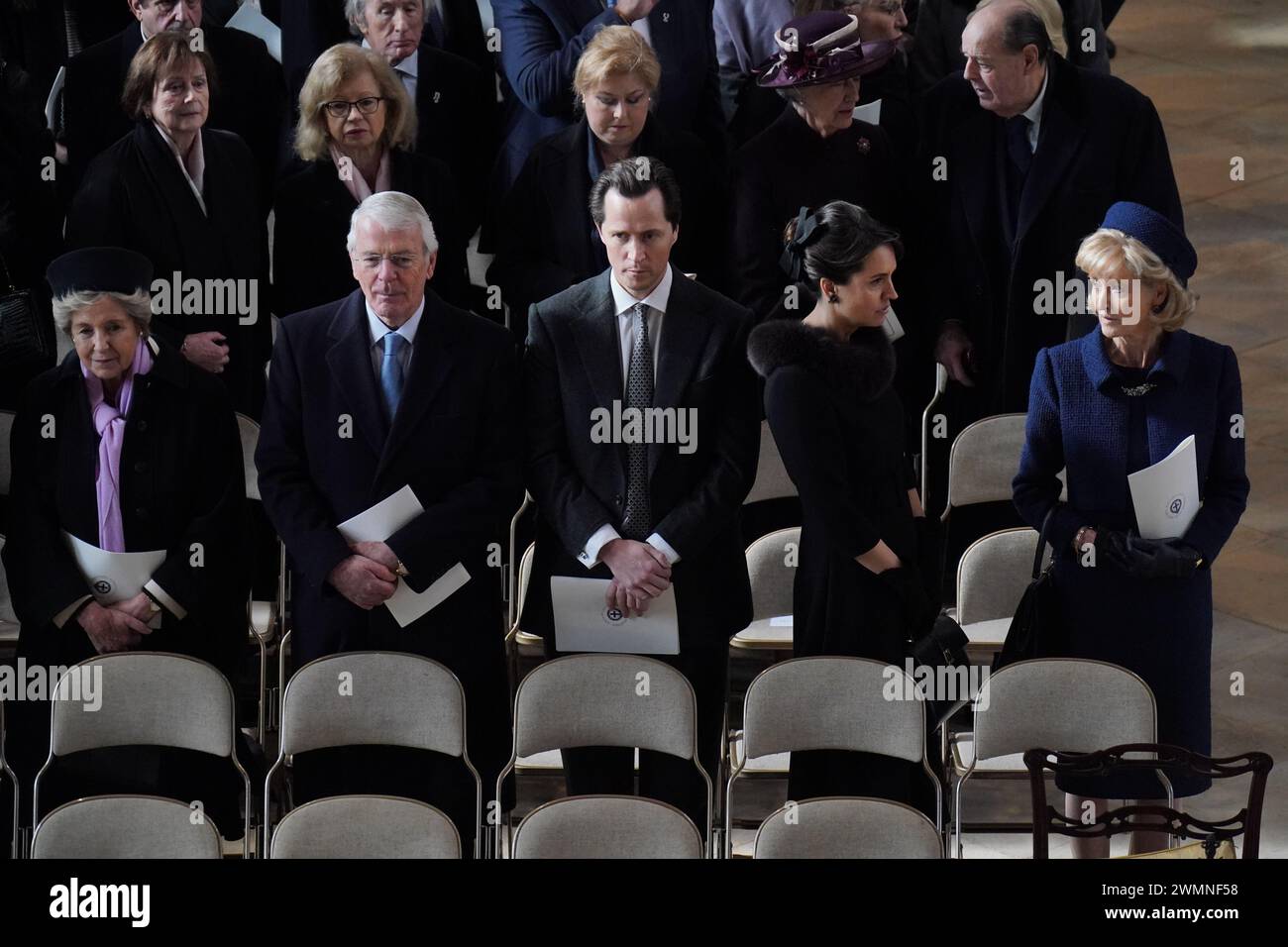 (left to right) Dame Norma Major, Sir John Major, Thomas Hooper, Lady ...