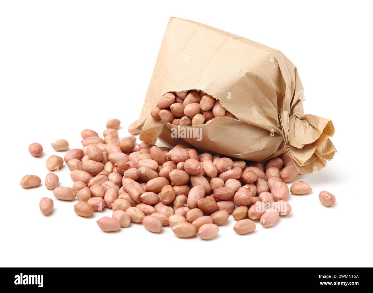 Peanut kernel isolated on white background Stock Photo - Alamy