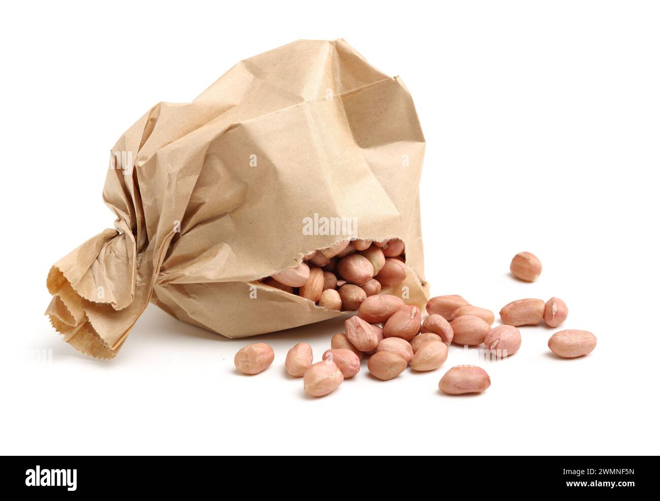 Peanut kernel isolated on white background Stock Photo - Alamy