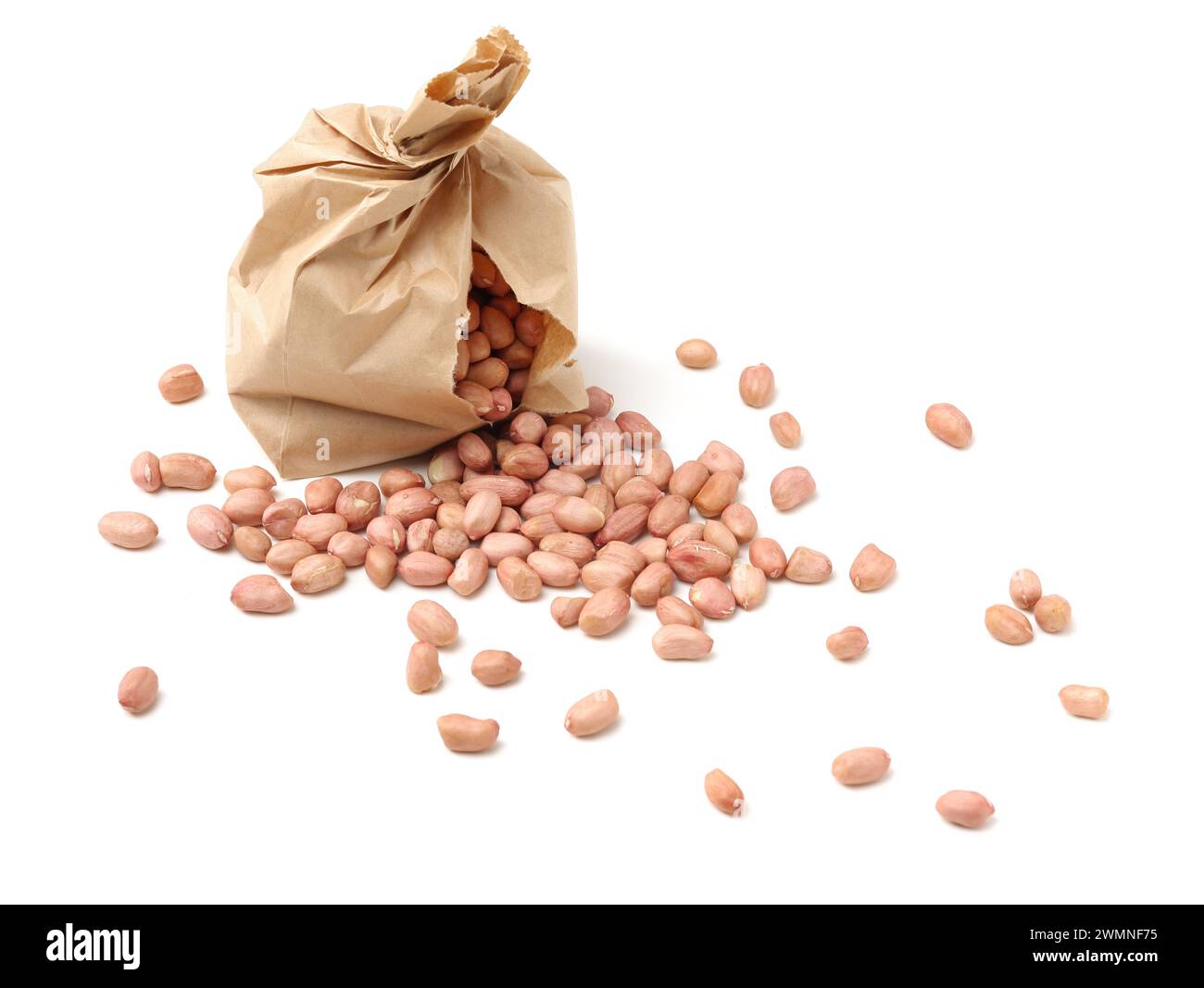 Peanut kernel isolated on white background Stock Photo - Alamy